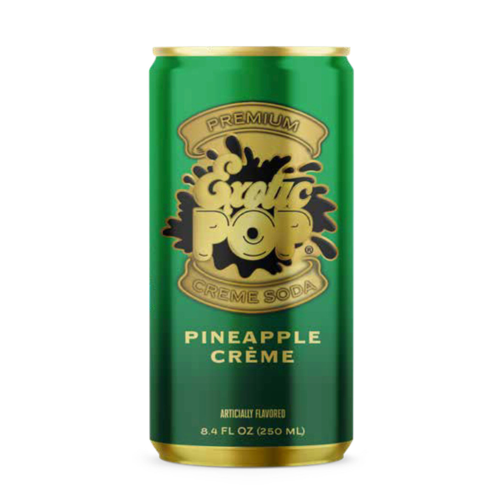 Exotic Pop Premium Pineapple Crème 8.4oz Cans – Exotic Pop Distribution ...